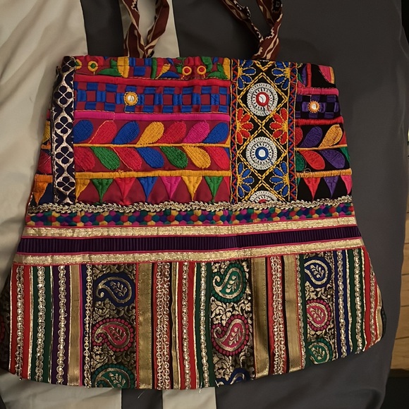 Bags | Traditional Handmade Embroidered Bag With Zipper | Poshmark